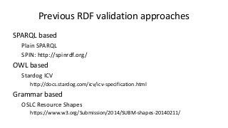 RDF validation tutorial | PPTX