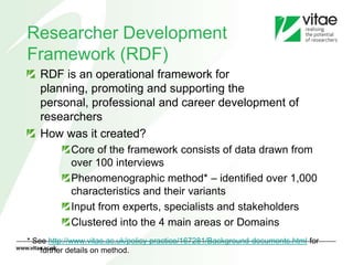 Realising your potential using the RDF | PPT