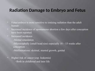 Fetal irradiation and classification of radiation damage.pptx