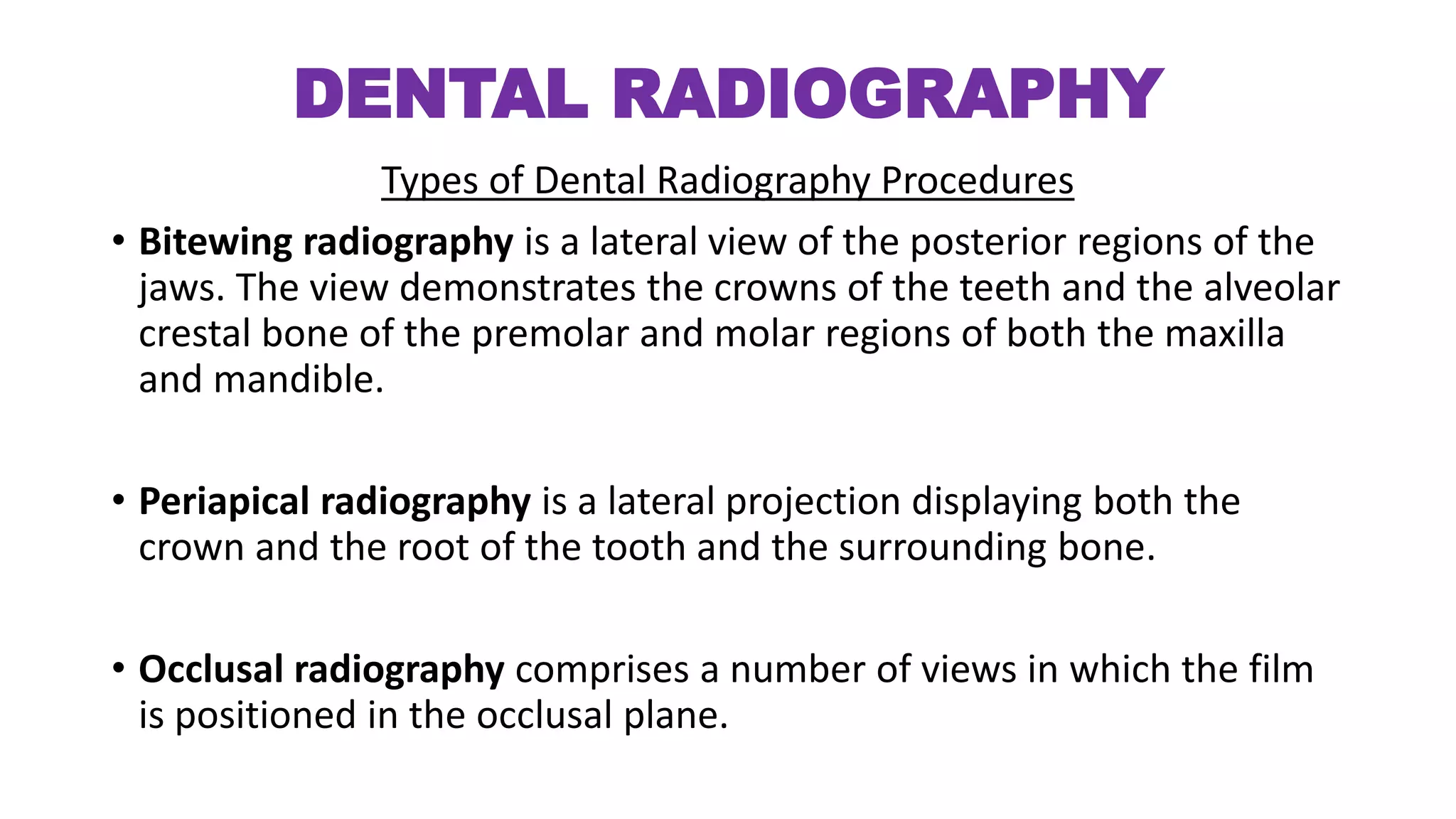 Dental radiography | PPTX
