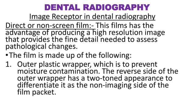 Dental radiography | PPTX | Dental Health | Diseases and Conditions