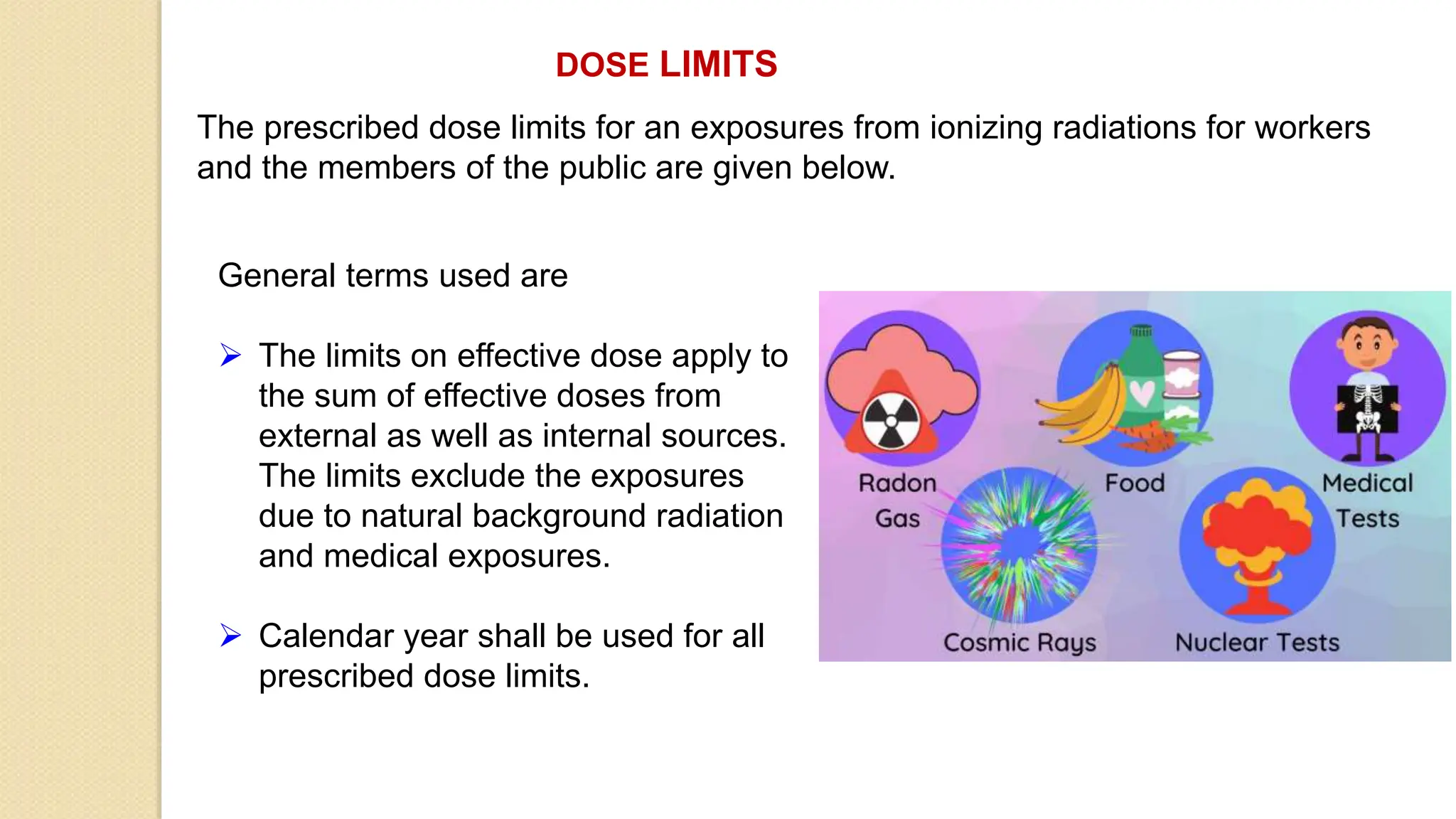 Radiation Detection - Dose limits power point | PPTX