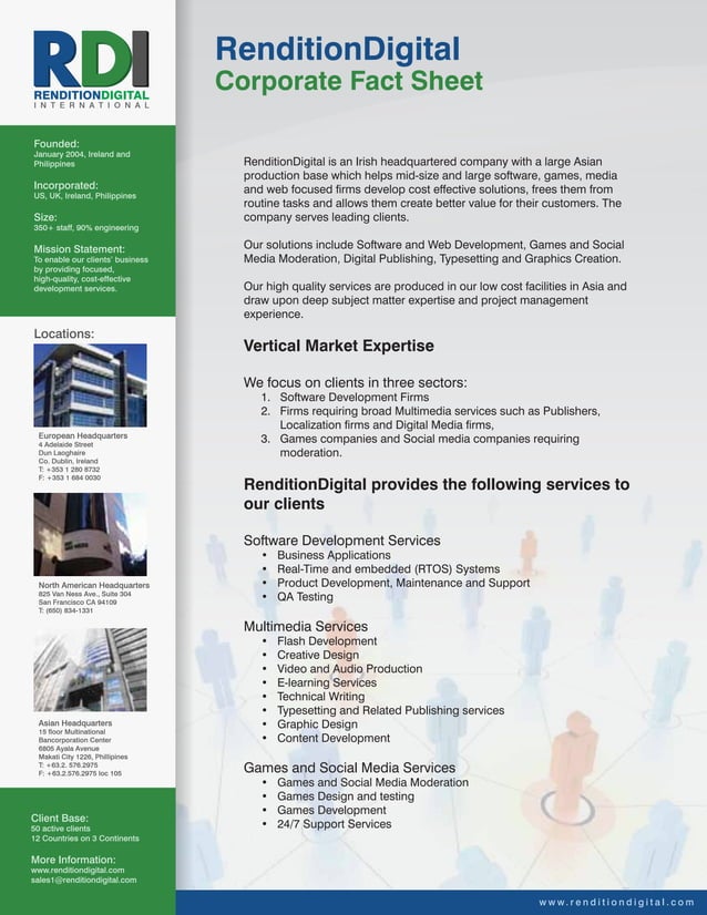 RDI Company Overview | PDF