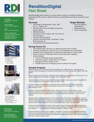 RDI Company Overview | PDF