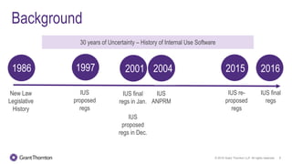 R&D internal use software regulations: Do they answer 30 years of ...