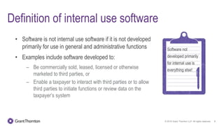 R&D internal use software regulations: Do they answer 30 years of ...