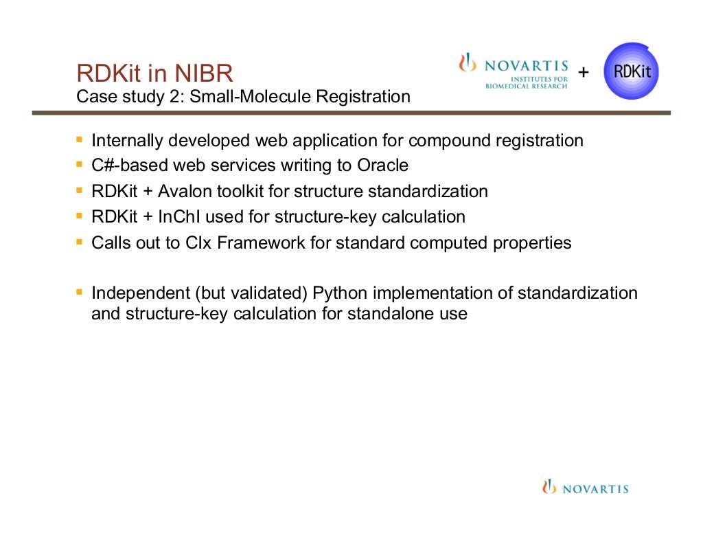 Open-source from/in the enterprise: the RDKit