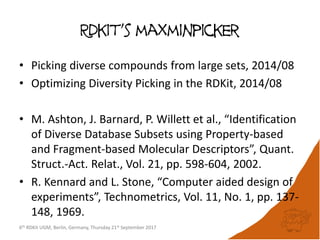 Recent improvements to the RDKit | PPT