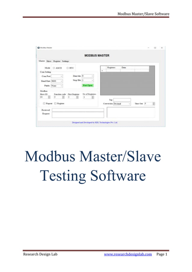 Rdl modbus protocol testing tool | PDF