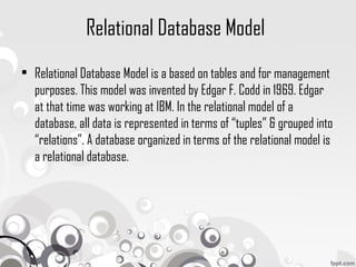 Relation base model | PPT