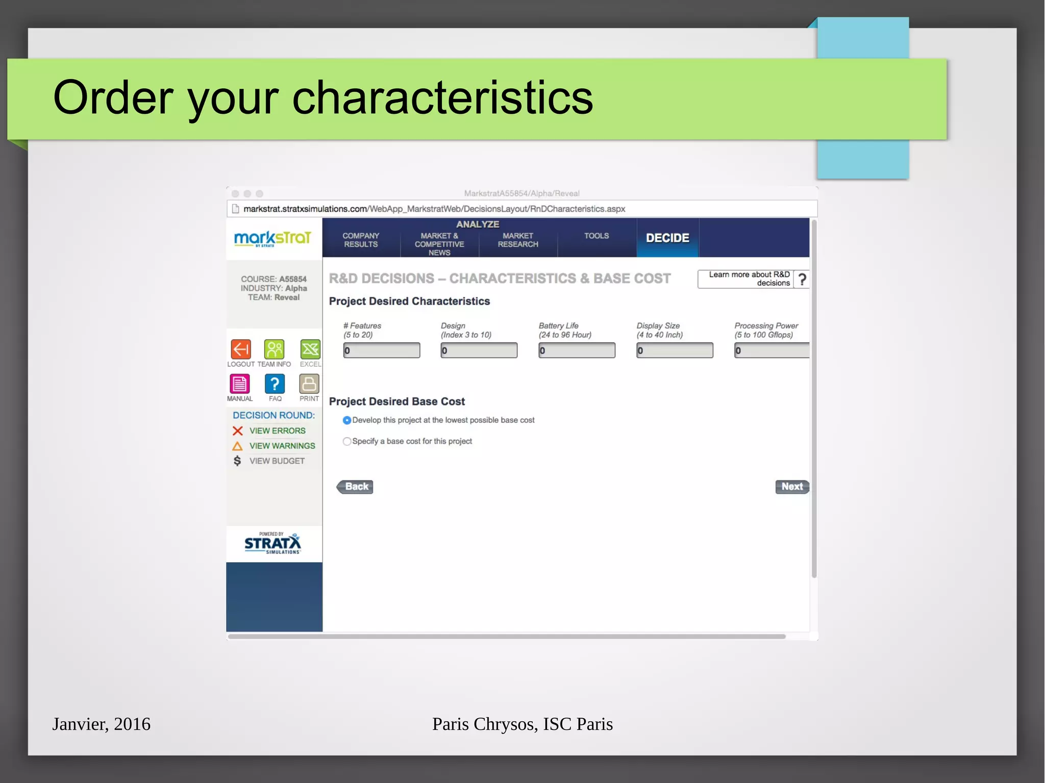 Managing R&D in MarkStrat® simulation | PDF