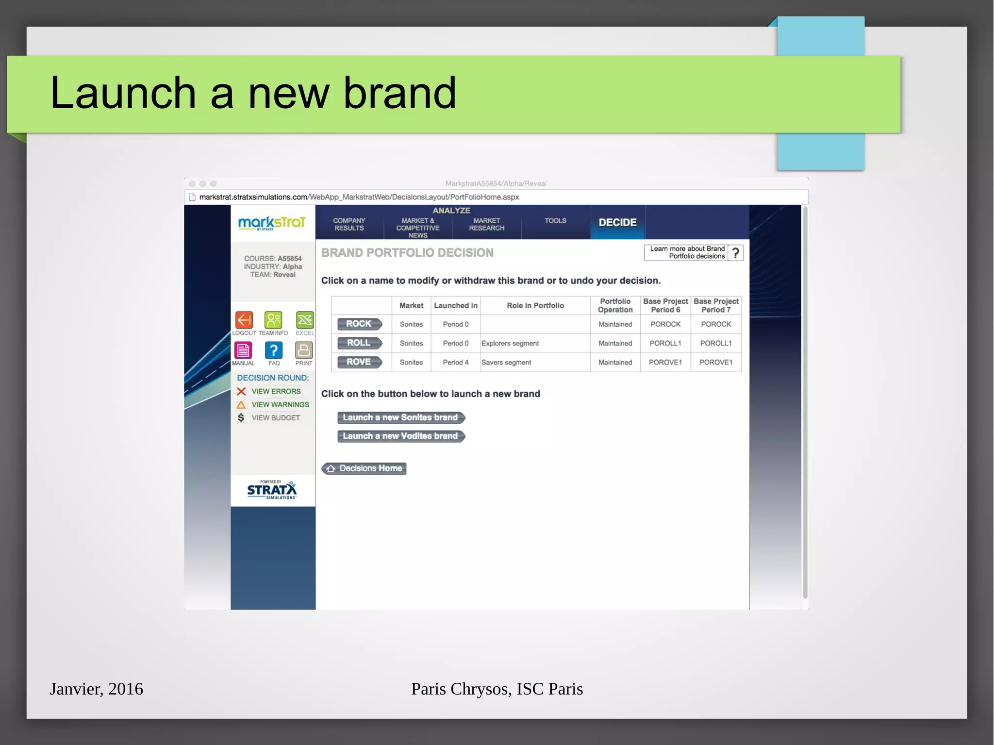 Managing R&D in MarkStrat® simulation | PDF