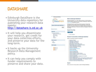 RDM Programme@Edinburgh | PPT