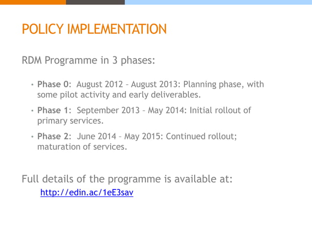 RDM Programme@Edinburgh | PPT