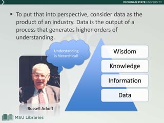 Research Data Management Fundamentals for MSU Engineering Students | PPT