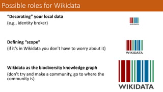 Wikidata and the Biodiversity Knowledge Graph | PPTX
