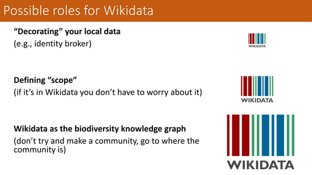 Wikidata and the Biodiversity Knowledge Graph | PPTX