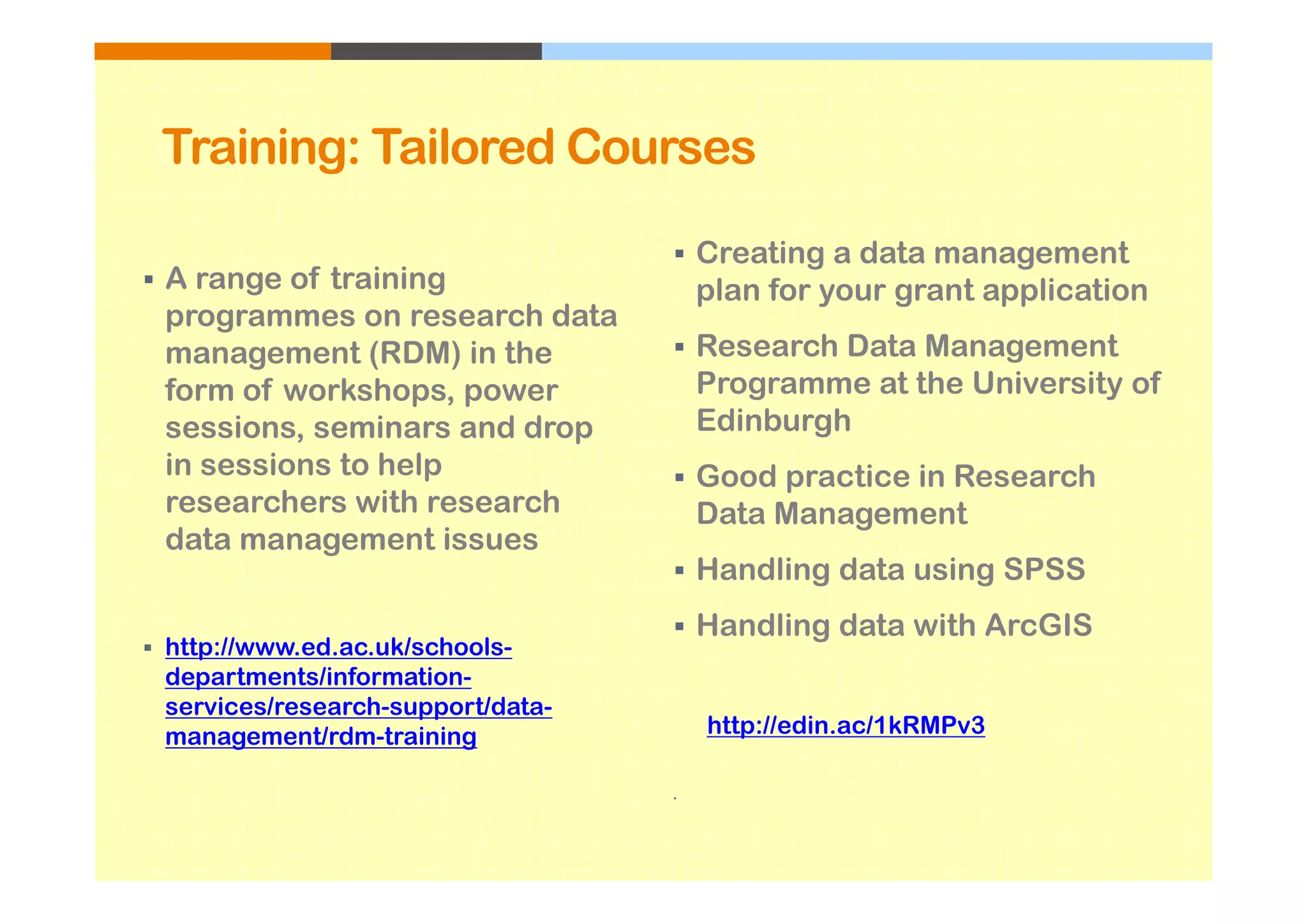 RDM programme @ Edinburgh an institutional approach | PPT