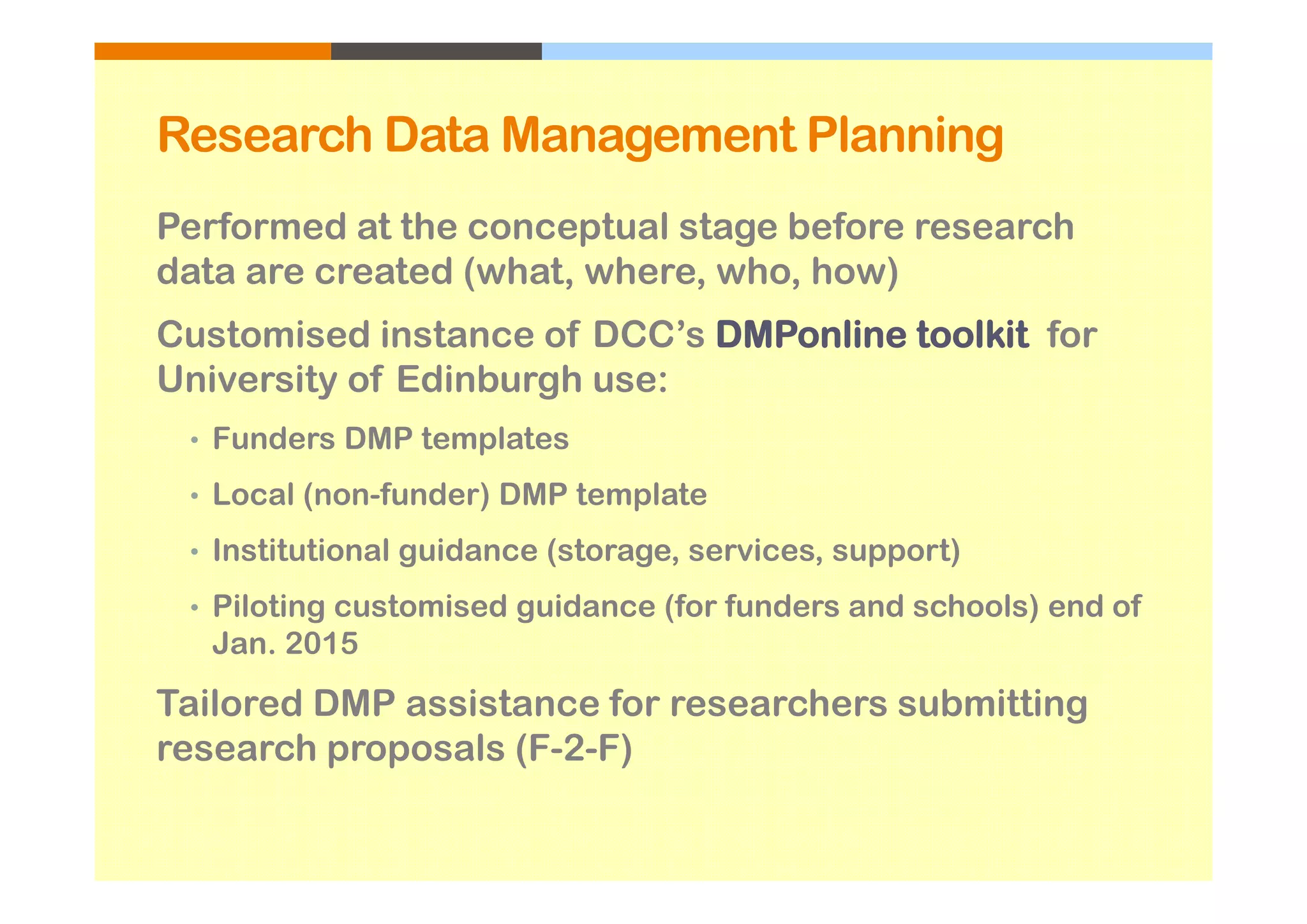 RDM programme @ Edinburgh an institutional approach | PPT