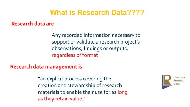 Research Data Management and Reproducibility | PPT