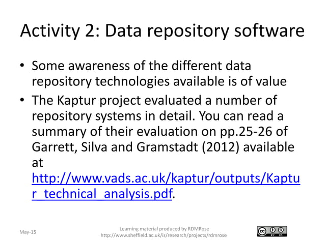 RDMRose 2.3 Institutional data repository policies | PPTX