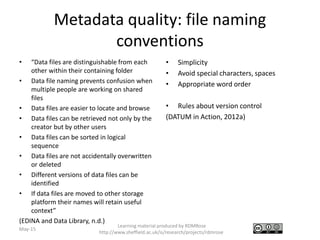 RDMRose 2.2 Practical data management | PPTX