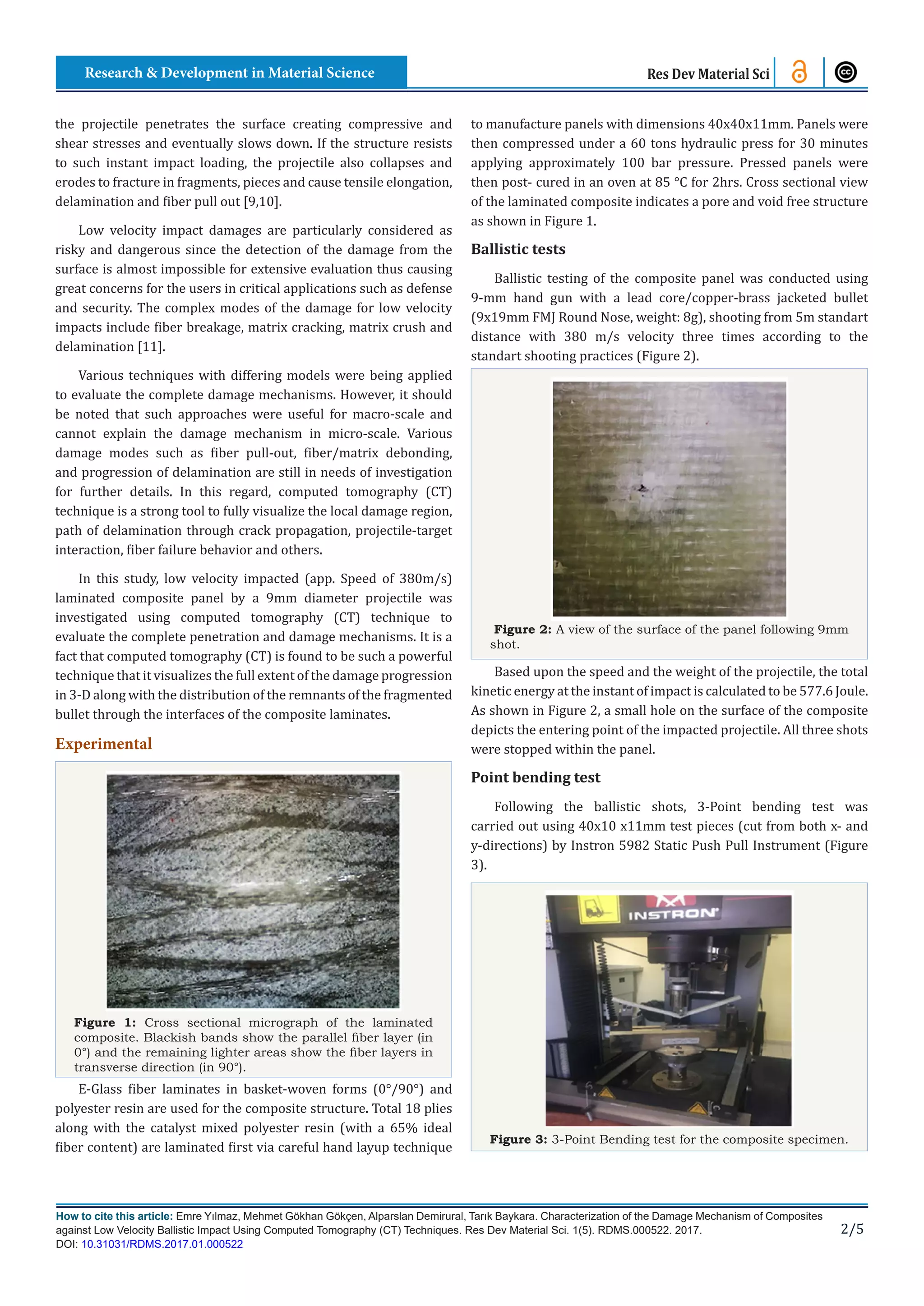 Characterization of the Damage Mechanism of Composites against Low ...
