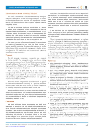 Ceramic Nanomaterials for High Temperature Applications -Crimson Publishers | PDF