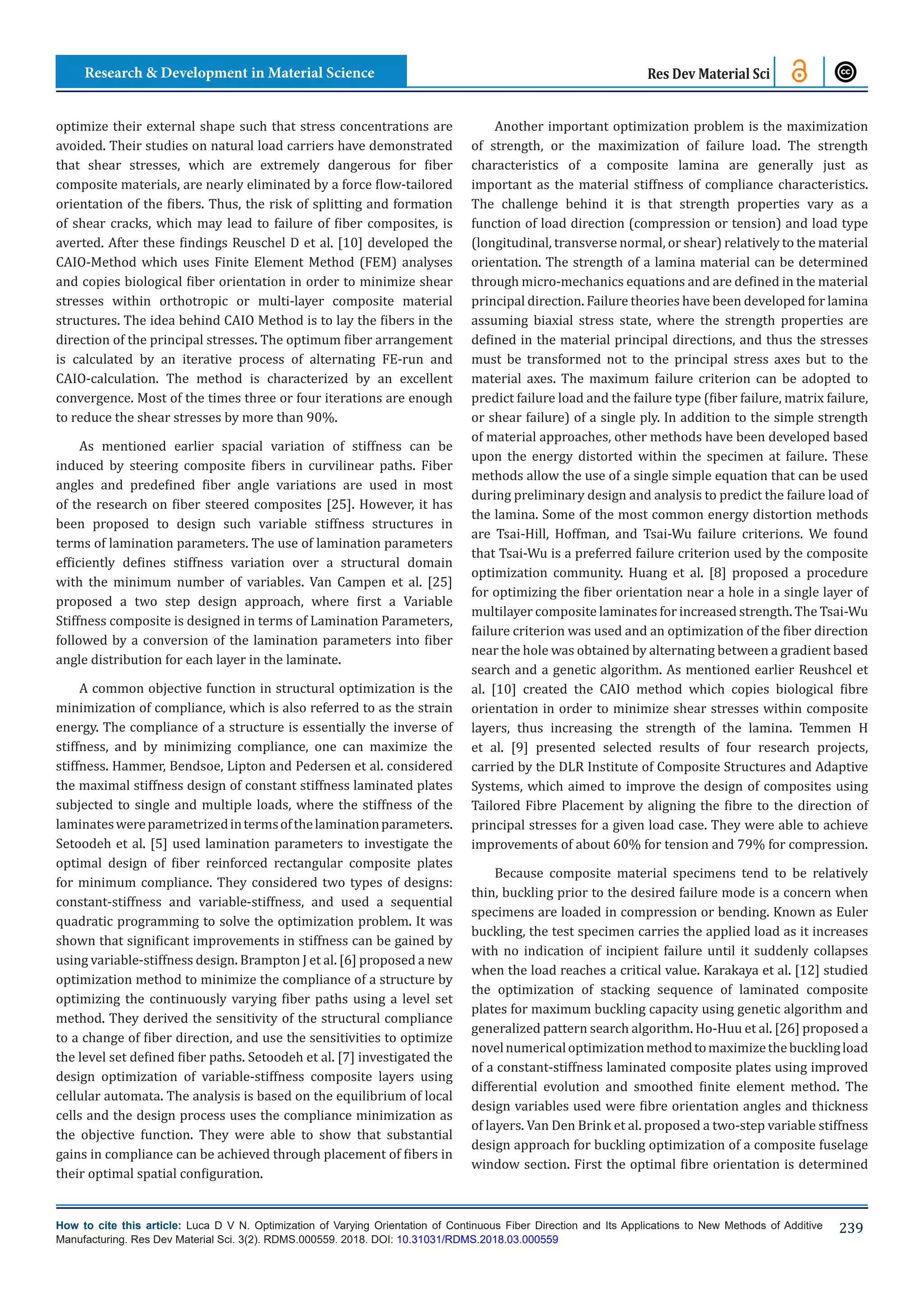 Optimization Of Varying Orientation Of Continuous Fiber Direction And