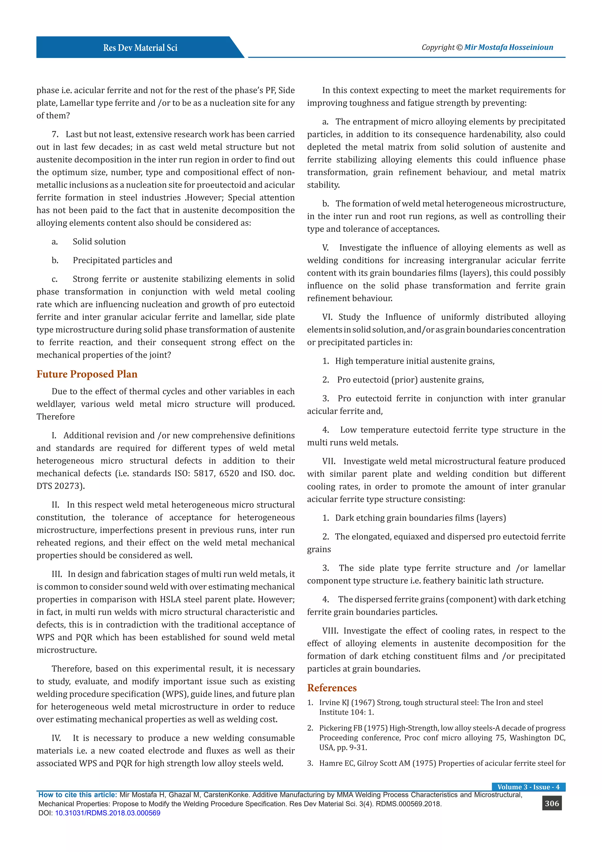 Additive Manufacturing by MMA Welding Process Characteristics and Microstructural, Mechanical ...