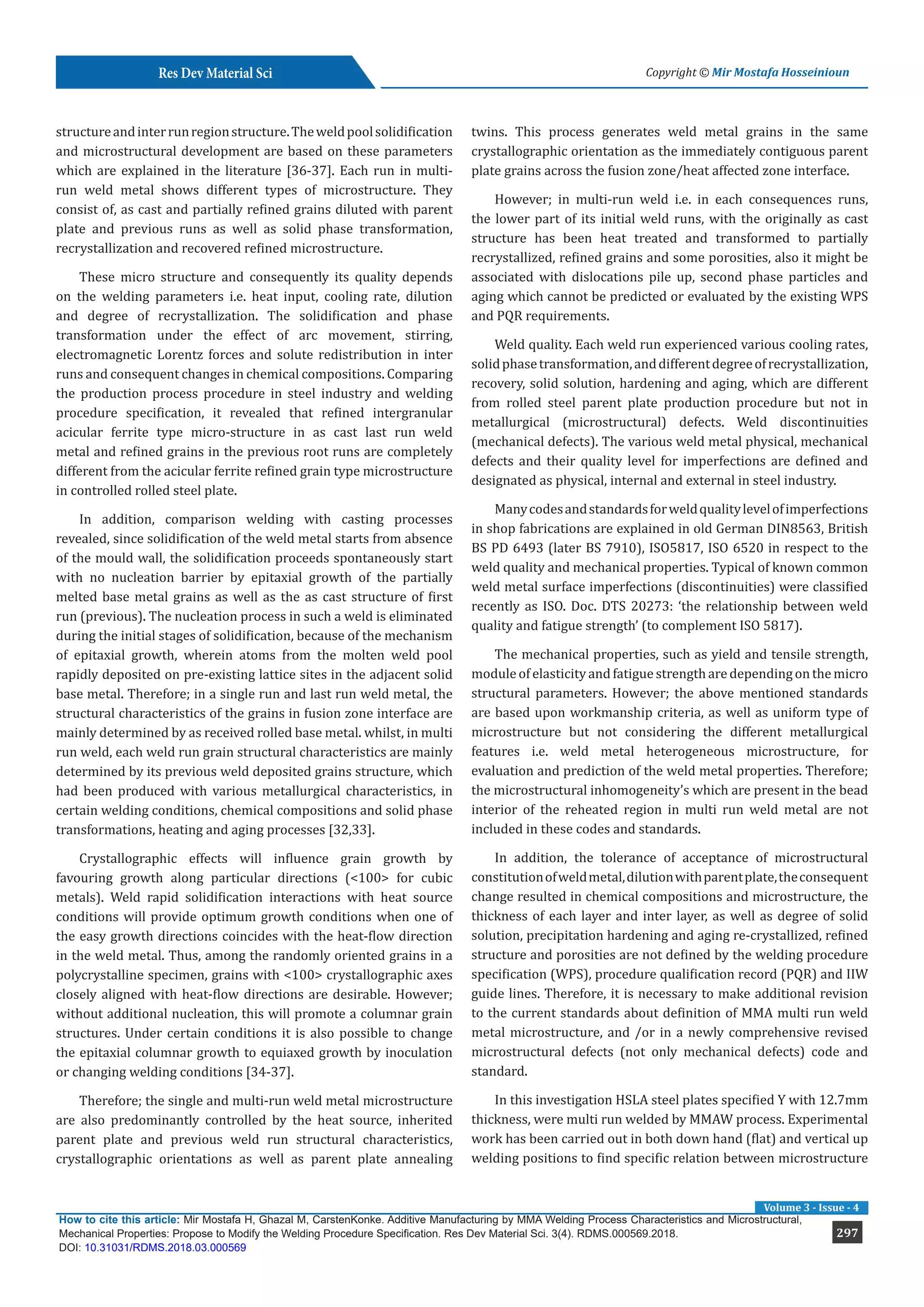 Additive Manufacturing by MMA Welding Process Characteristics and Microstructural, Mechanical ...