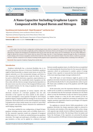 A Nano Capacitor Including Graphene Layers Composed with Doped Boron ...