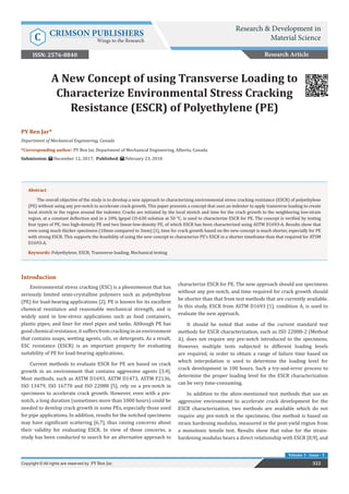 A New Concept of using Transverse Loading to Characterize Environmental ...