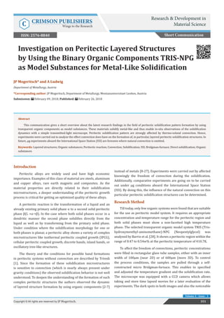 Investigation on Peritectic Layered Structures by Using the Binary ...