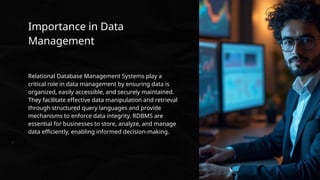 RDMSpresentation (Relational Databases Management System) | PPTX