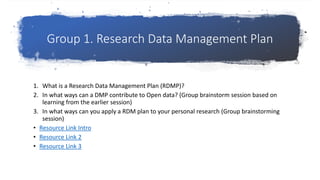 Research data Management Workshop | PPT