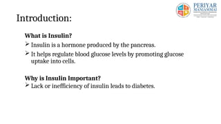 Recombinant DNA Technology production of Recombinant insulin | PPTX