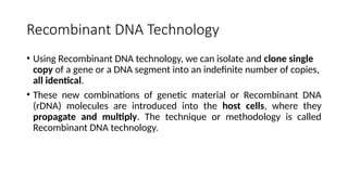 rDNA Boyer and Cohen contribution to rna technology.pptx
