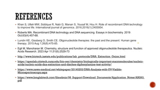 rDNA Technology, Oligonucleotide therapy and Principle of RNA & DNA ...