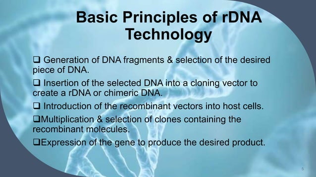 R dna ppt | PPTX | Biotech and Biomedical Industry | Industries
