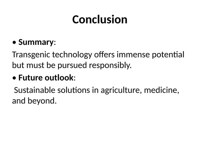 Transgenic animals and plants in rdna technology | PPT