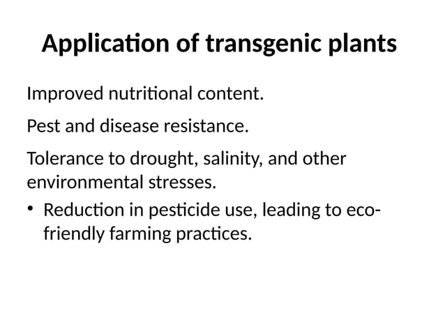 Transgenic animals and plants in rdna technology | PPT