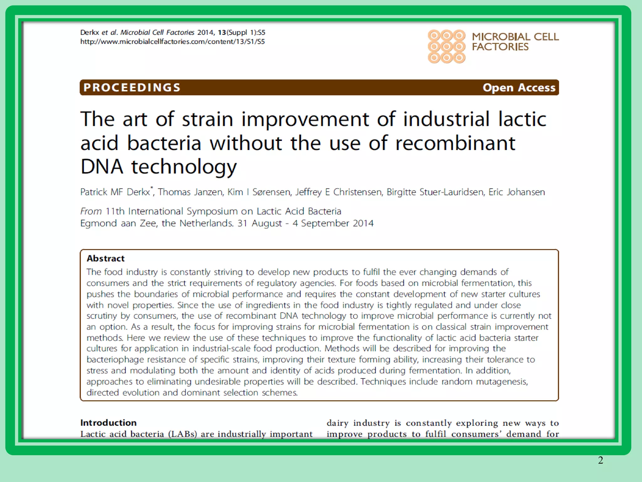 Industrial microbiology (Lactic Acid Bacteria) | PPT
