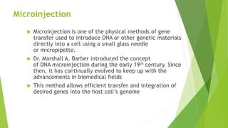 Recombination DNA Technology (Microinjection) | PPTX