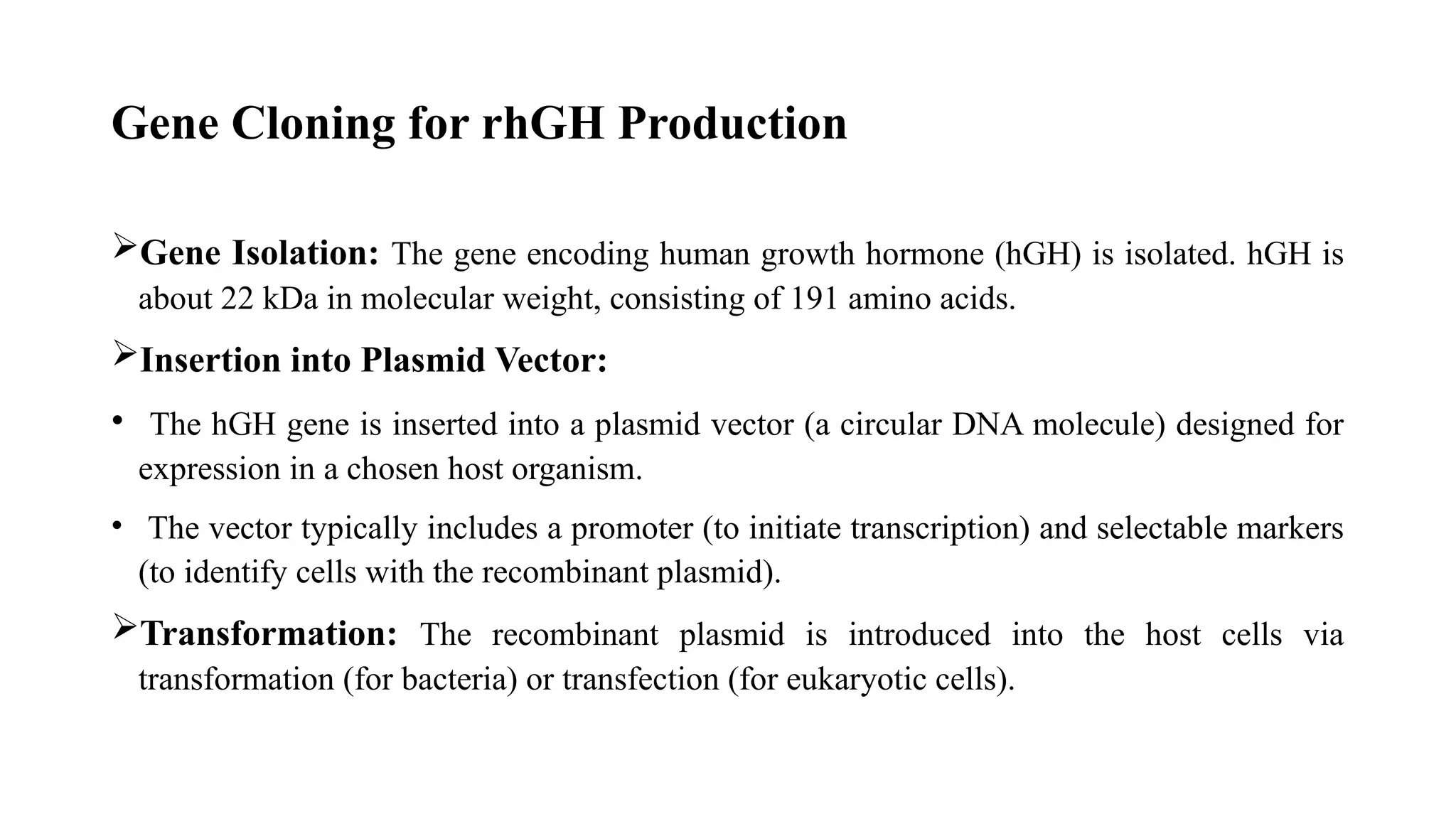 production of recombinant human growth factor | PPTX