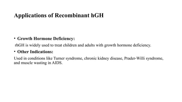 production of recombinant human growth factor | PPTX