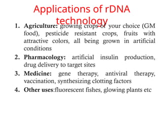 RDNA TECHIQUE.pptx pharmacology cell and molecular biology | PPT