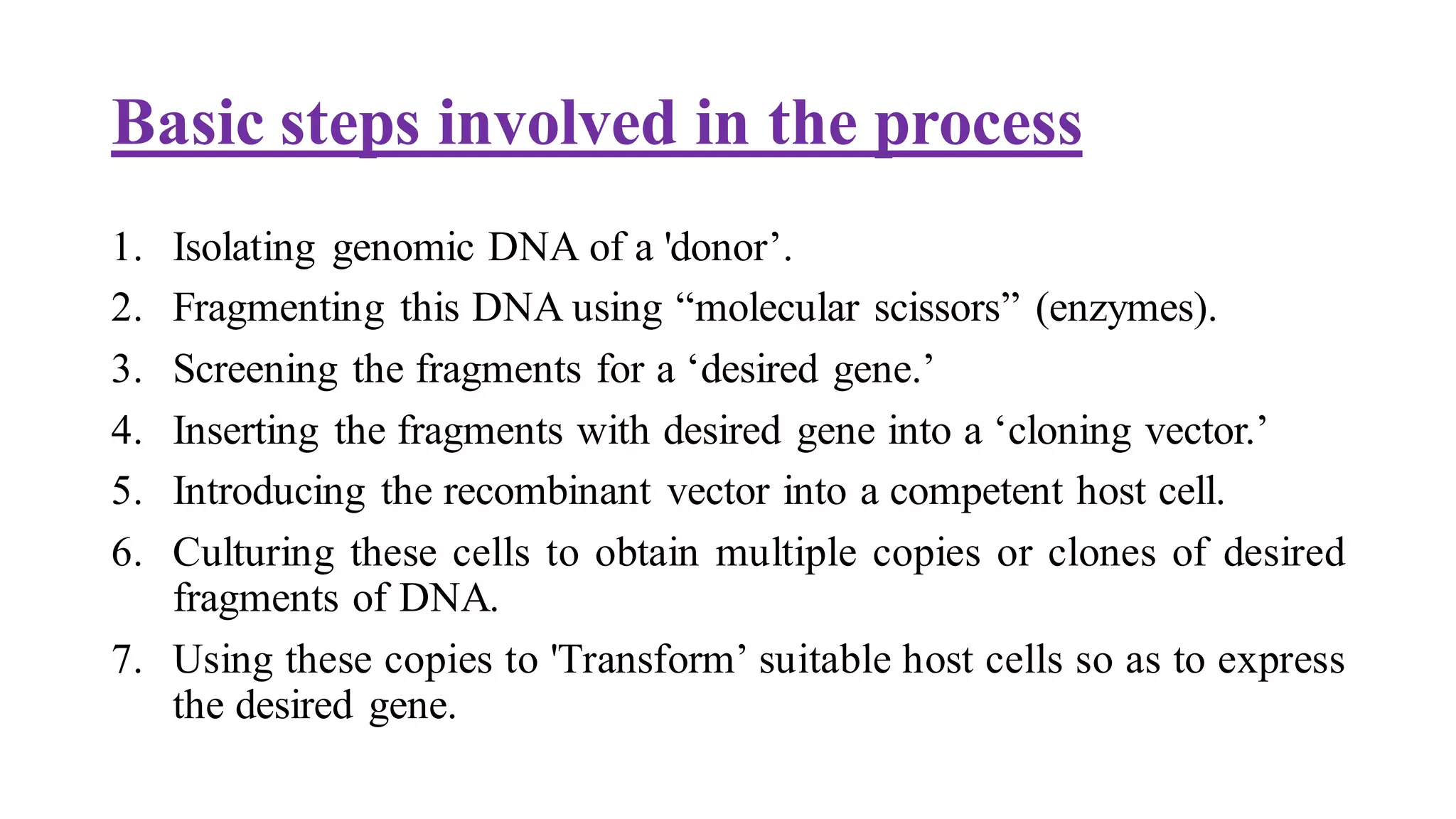 Recombinant DNA Technology & Gene Therapy | PDF