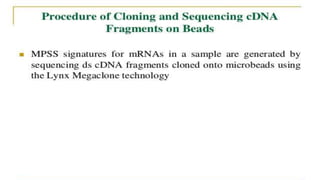 Massively Parallel Signature Sequencing (MPSS) | PPTX