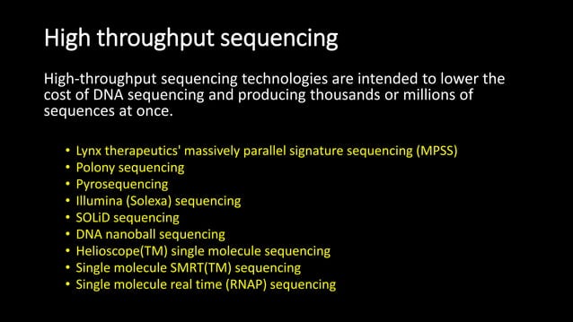 Massively Parallel Signature Sequencing (MPSS) | PPTX | Chemistry | Science